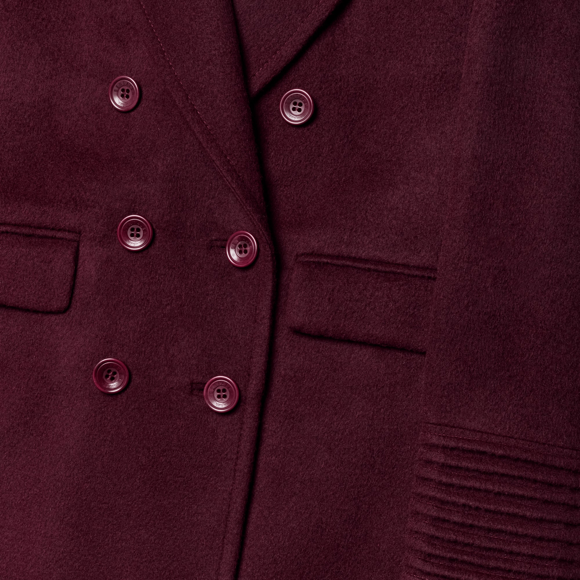 Maxi Double Breasted Peak Collar Coat - Cherry Lacquer – SENTALER